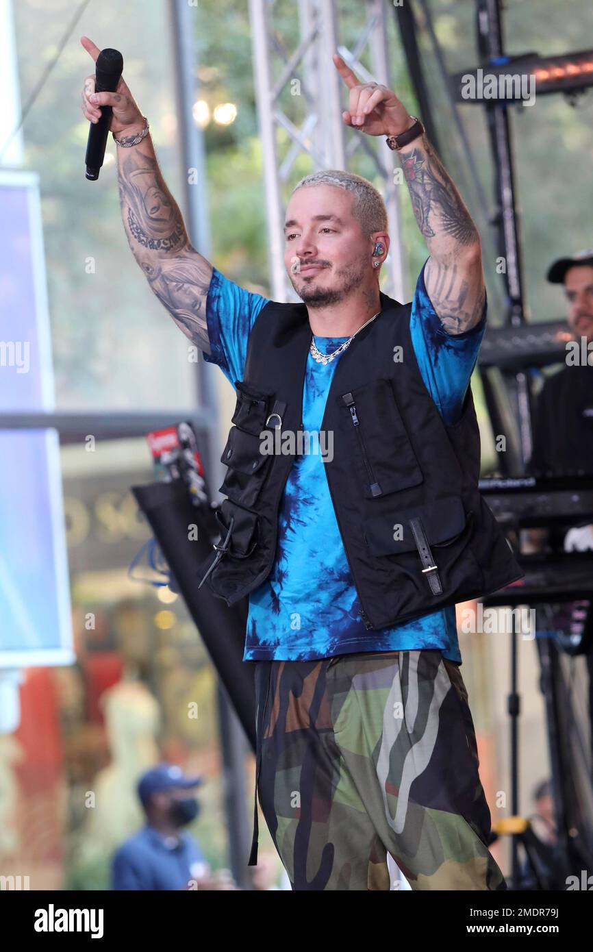 Colombian singer J Balvin performs on NBC's Today show at Rockefeller ...