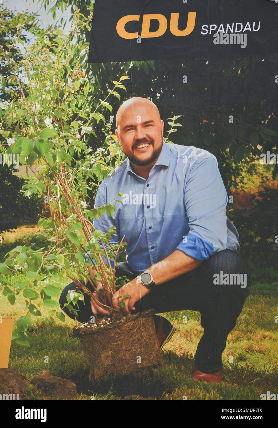 Election poster Frank Bewig, CDU, Spandau, Berlin, Germany Stock Photo ...