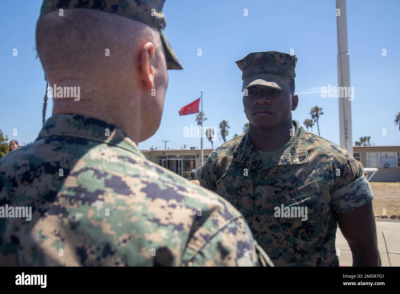 U.S. Marine Corps Cpl. Joshua Jacobs, right, a Field Instructor from ...