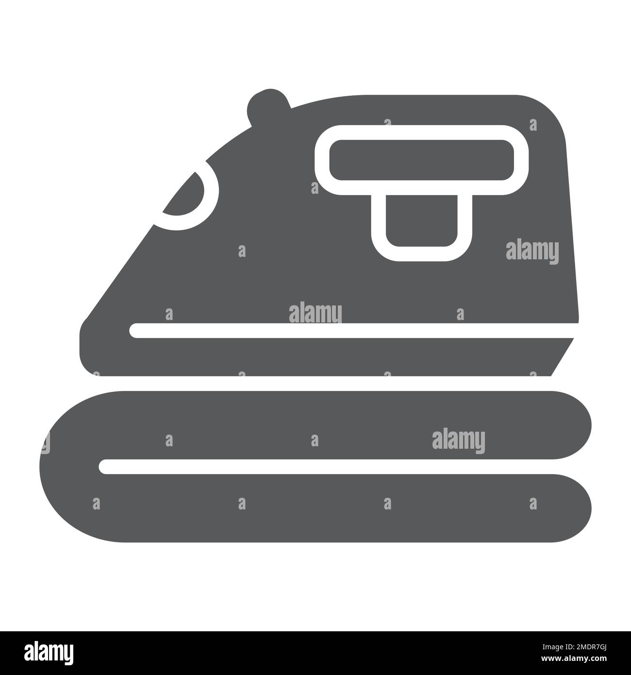 Ironing glyph icon, home and appliance, iron sign, vector graphics, a ...