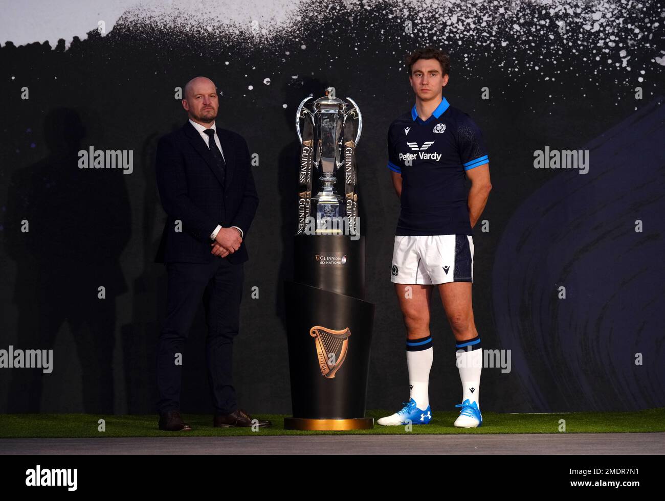 Scotland head coach Gregor Townsend and captain Jamie Ritchie with the ...