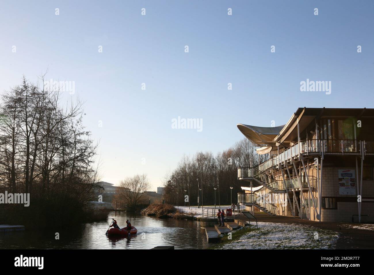 Tees Barrage, Stockton on Tees, UK. Members of the Red Rose Rafting ...