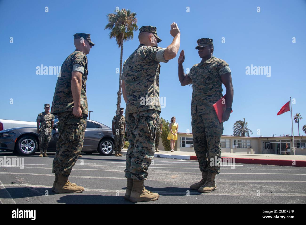 U.S. Marine Corps Cpl. Joshua Jacobs, right, a Field Instructor from ...