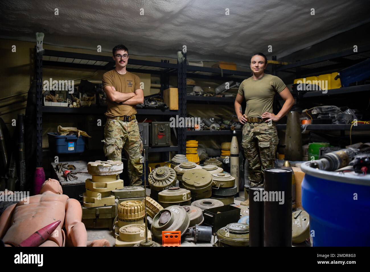 U.S. Air Force Senior Airman Dayson Moxness and Senior Airman Tyla ...