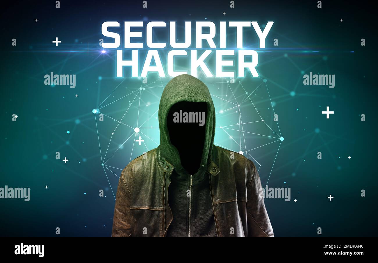 Mysterious hacker, online attack concept Stock Photo - Alamy