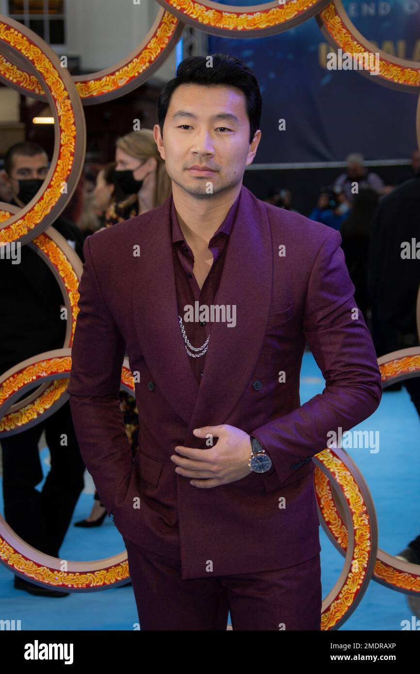 Actor Simu Liu poses for photographs on the red carpet for the premiere ...