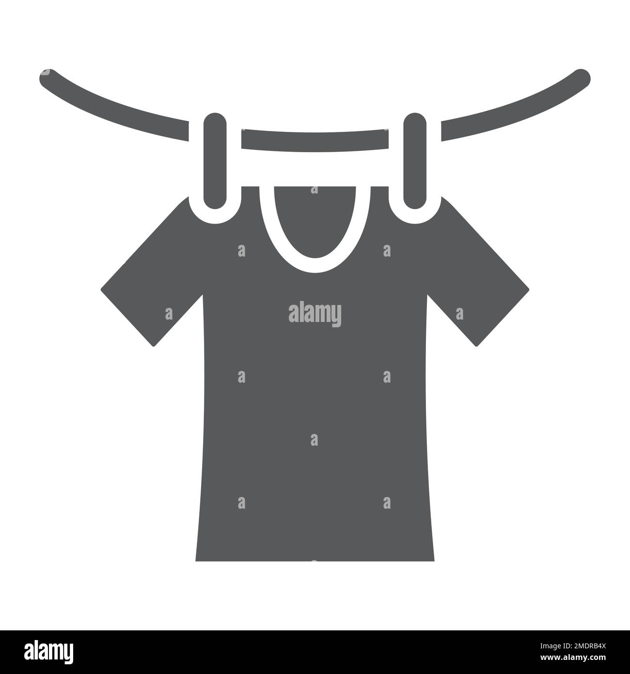 Drying solid icon, laundry and dry, clothes sign, vector graphics, a ...