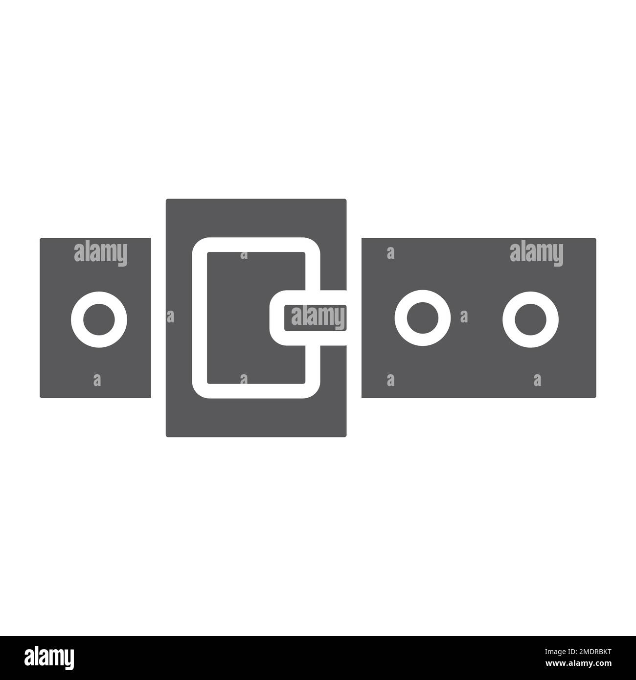 Belt glyph icon, clothing and fashion, strap sign, vector graphics, a ...