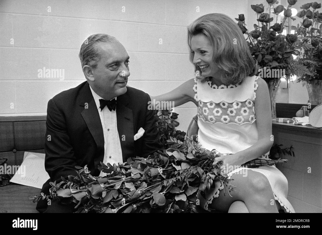 Princess Lee Radziwill chats with her husband Prince Stanislaw ...