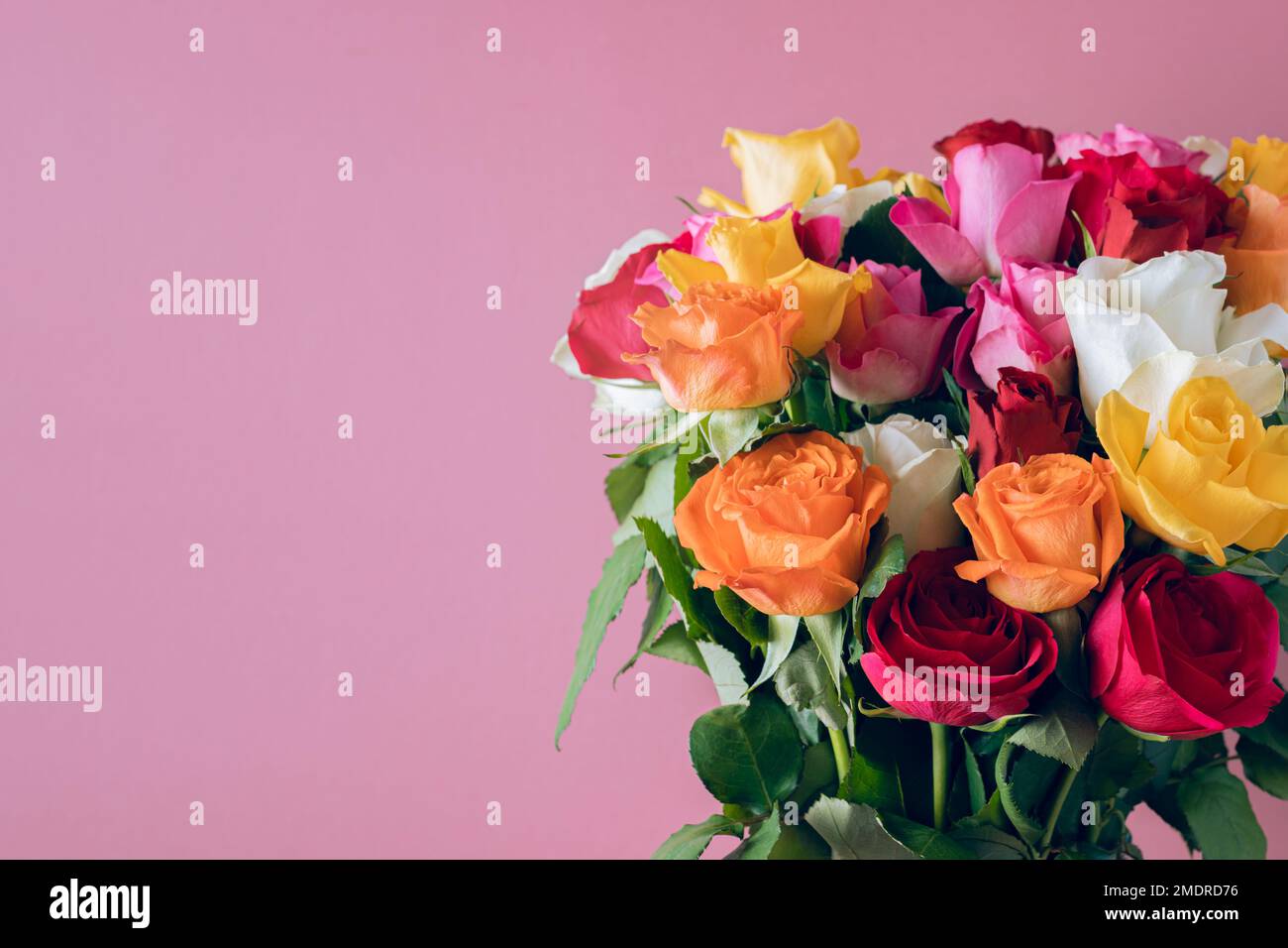 Bunch of colorful roses Stock Photo - Alamy