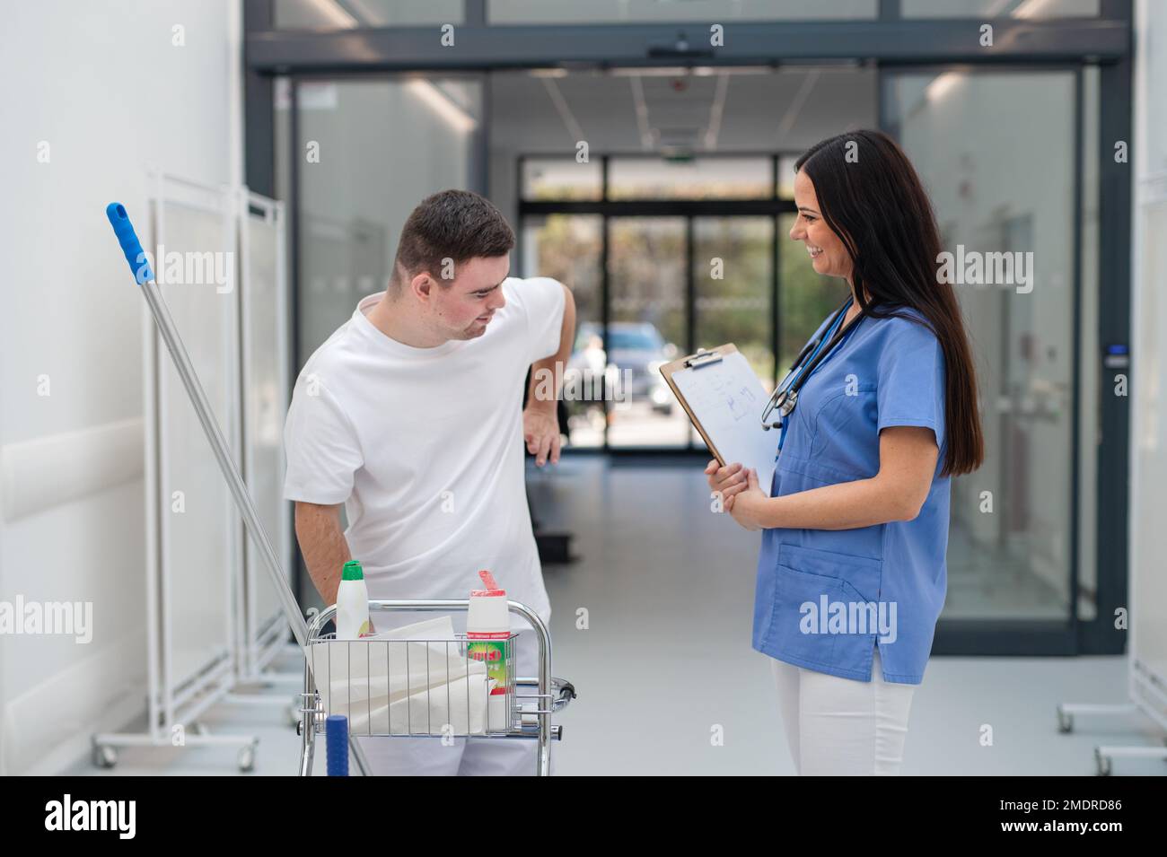 Nurse cleaning floor hi-res stock photography and images - Alamy