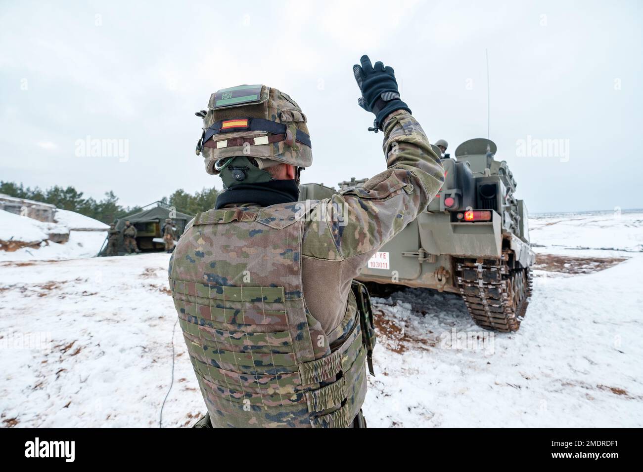 ADAZI, LATVIA, FEBRUARY 2018 - ASCOD Pizarro armoured fighting vehicle ...