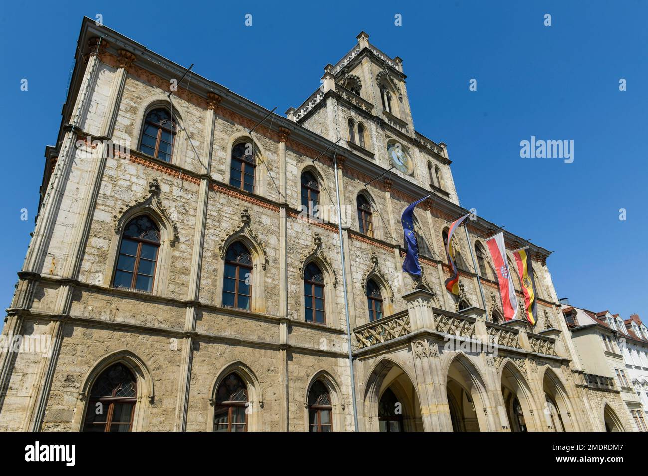 Old Town Hall, Market Square, Weimar, Thuringia, Germany Stock Photo ...