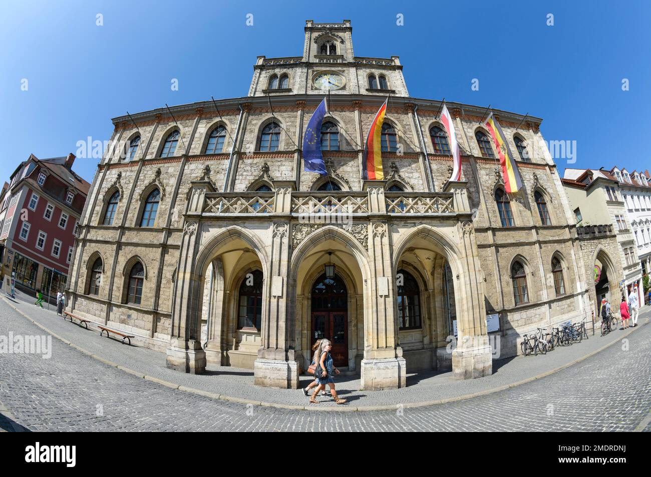 Old Town Hall, Market Square, Weimar, Thuringia, Germany Stock Photo ...