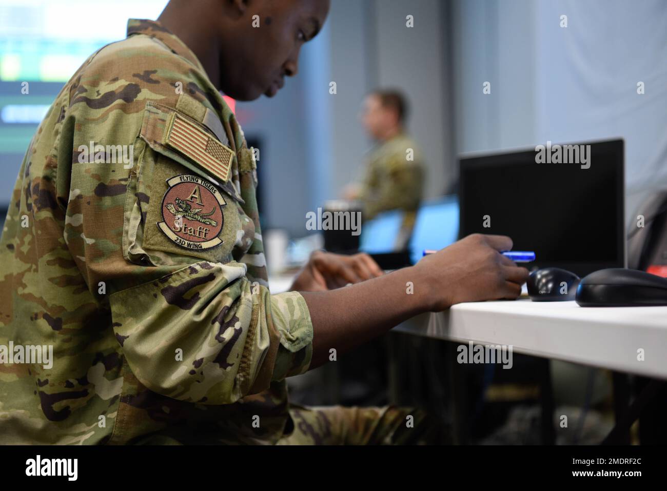 U.S. Air Force 1st Lt. Khaleel Rogers fulfills the duties of the A6 on ...
