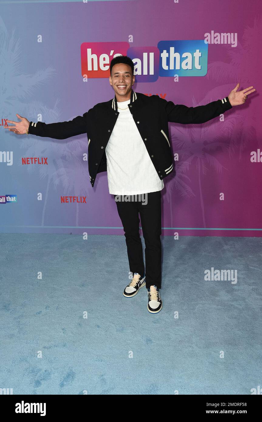 Dominic Goodman arrives at a special screening of "He's All That" on ...