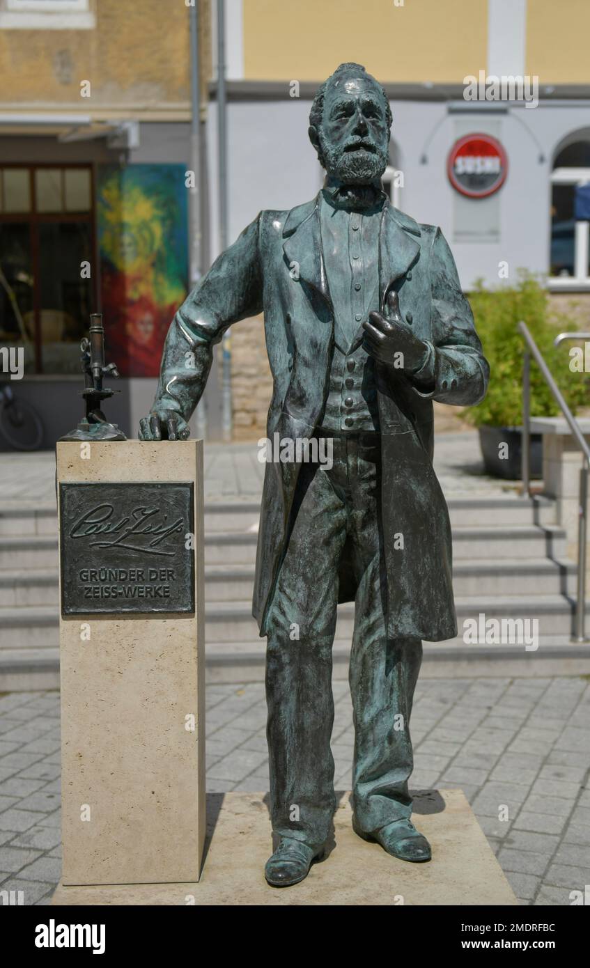 Carl Zeiss Monument, Wagnergasse, Jena, Thuringia, Germany Stock Photo ...
