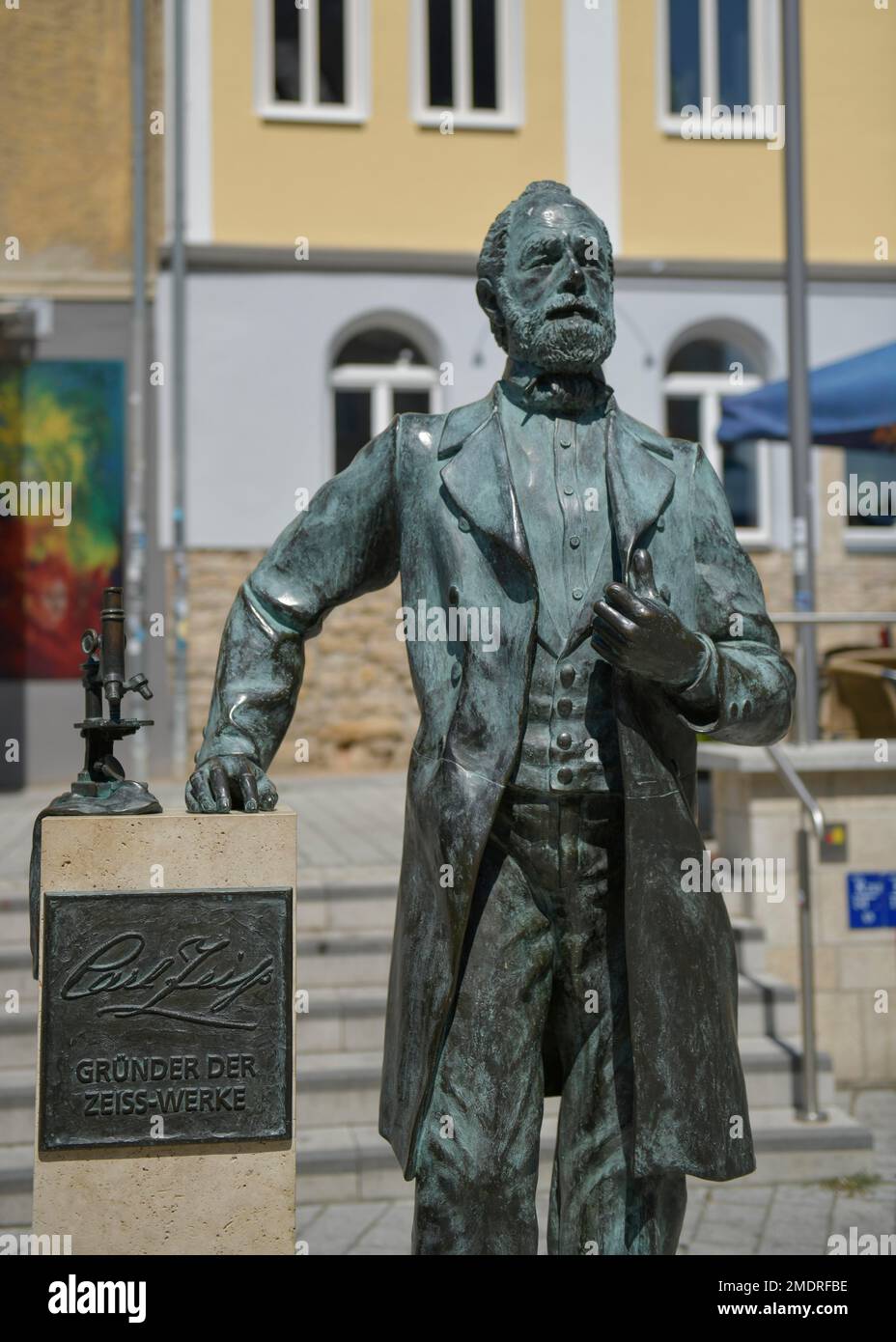 Carl Zeiss Monument, Wagnergasse, Jena, Thuringia, Germany Stock Photo ...