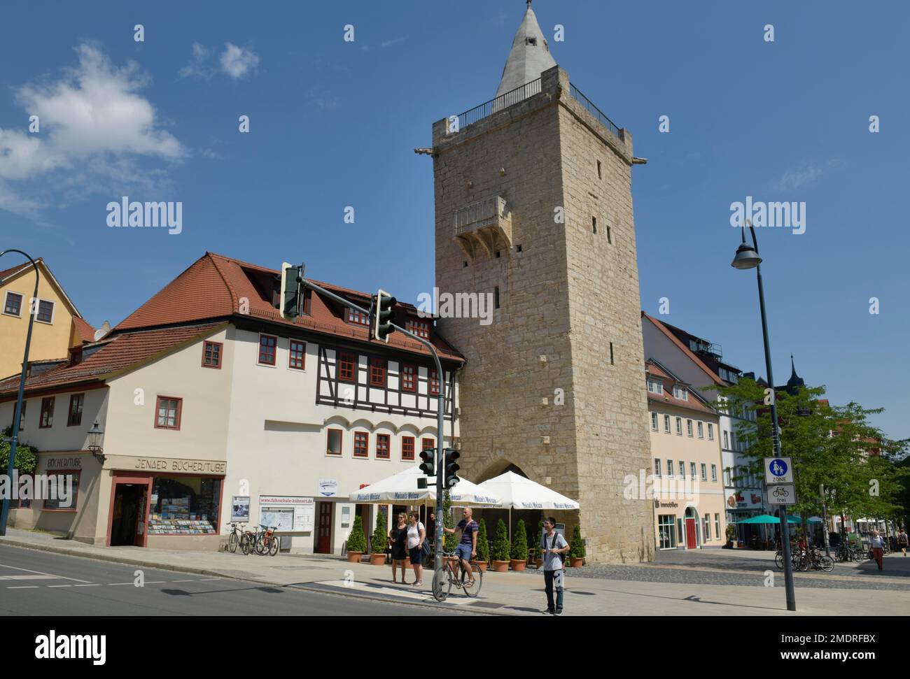 Powder Tower, Johannisstrasse, Jena, Thuringia, Germany Stock Photo - Alamy