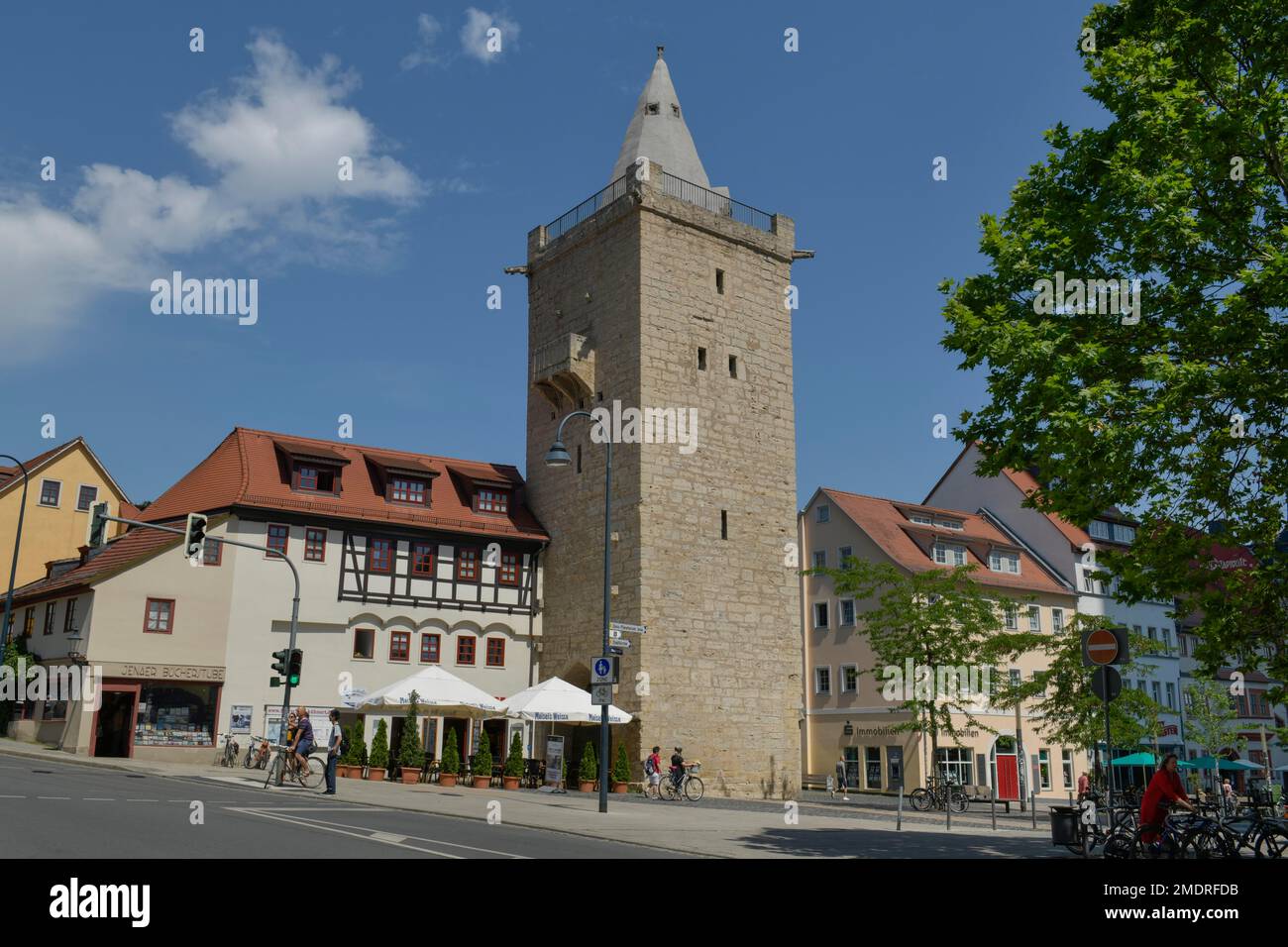 Powder Tower, Johannisstrasse, Jena, Thuringia, Germany Stock Photo - Alamy