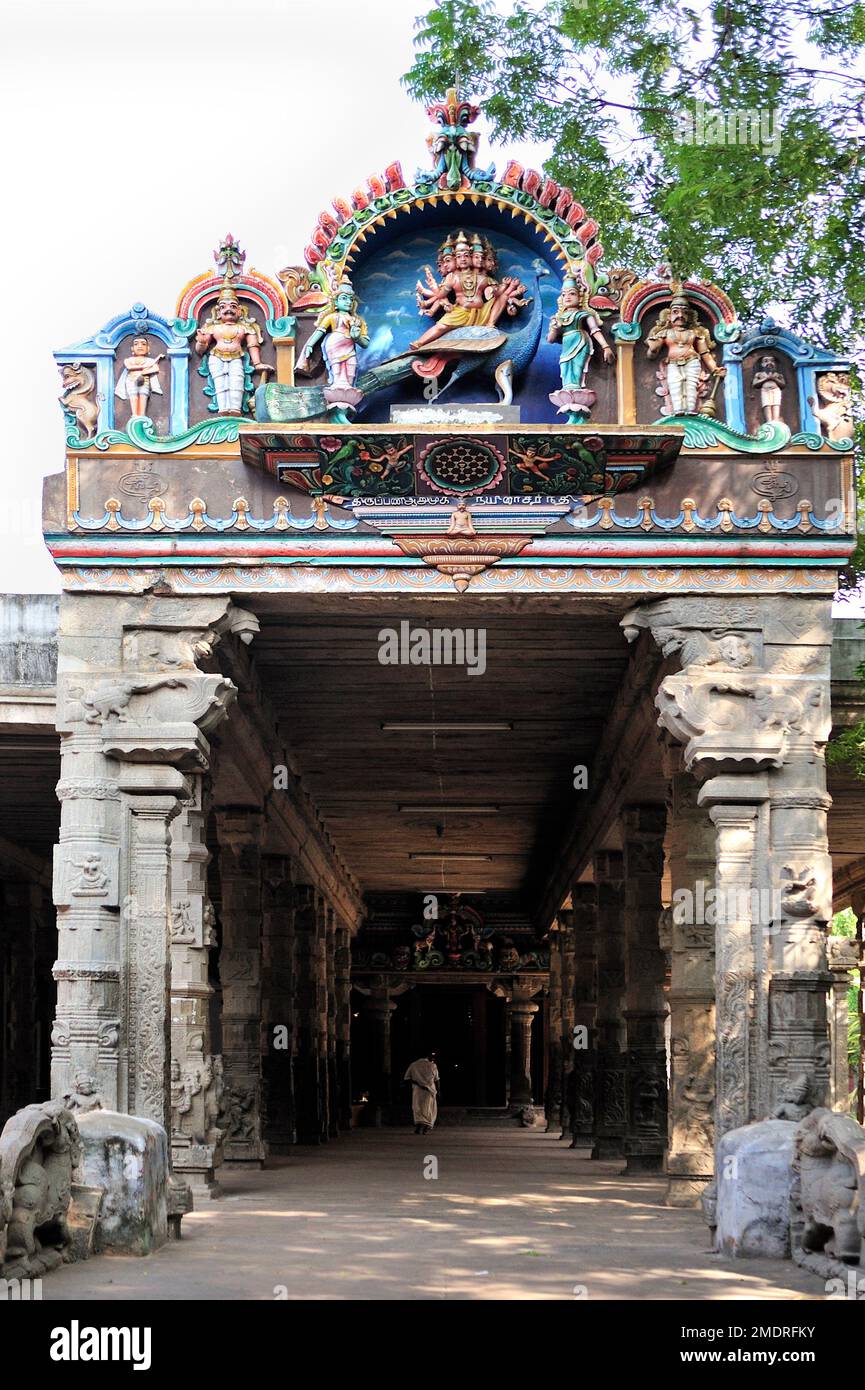One of the gate Kanthimathi Nellaiyappar Temple at Tirunelvelli state Tamil Nadu India Stock ...