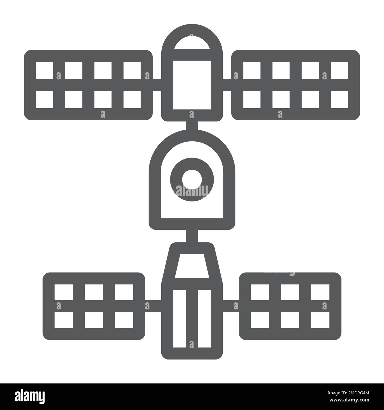 Satellite line icon, space and science, connection sign, vector ...