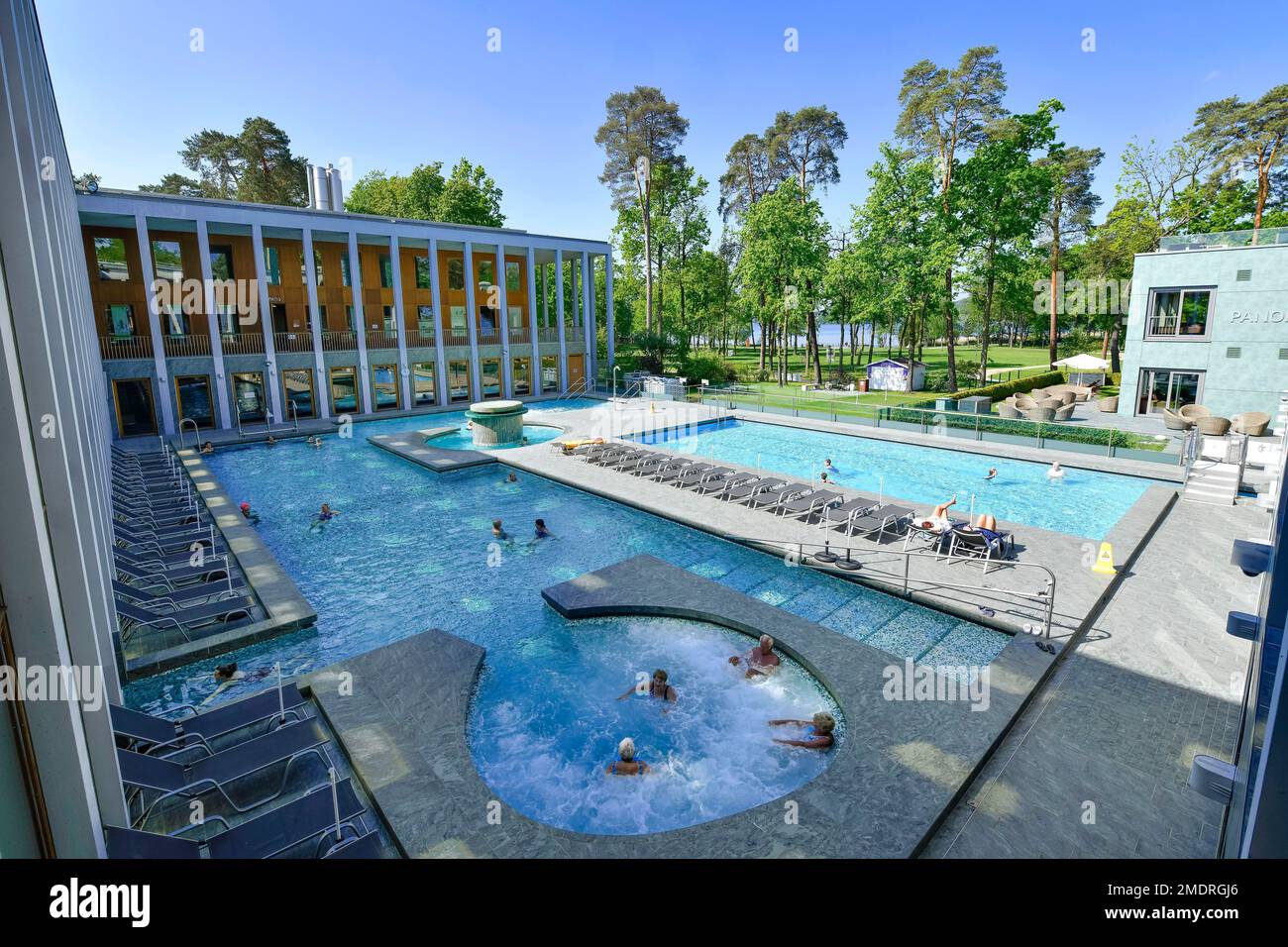 Therme, Am spa garden, Bad Saarow, Brandenburg, Germany Stock Photo - Alamy