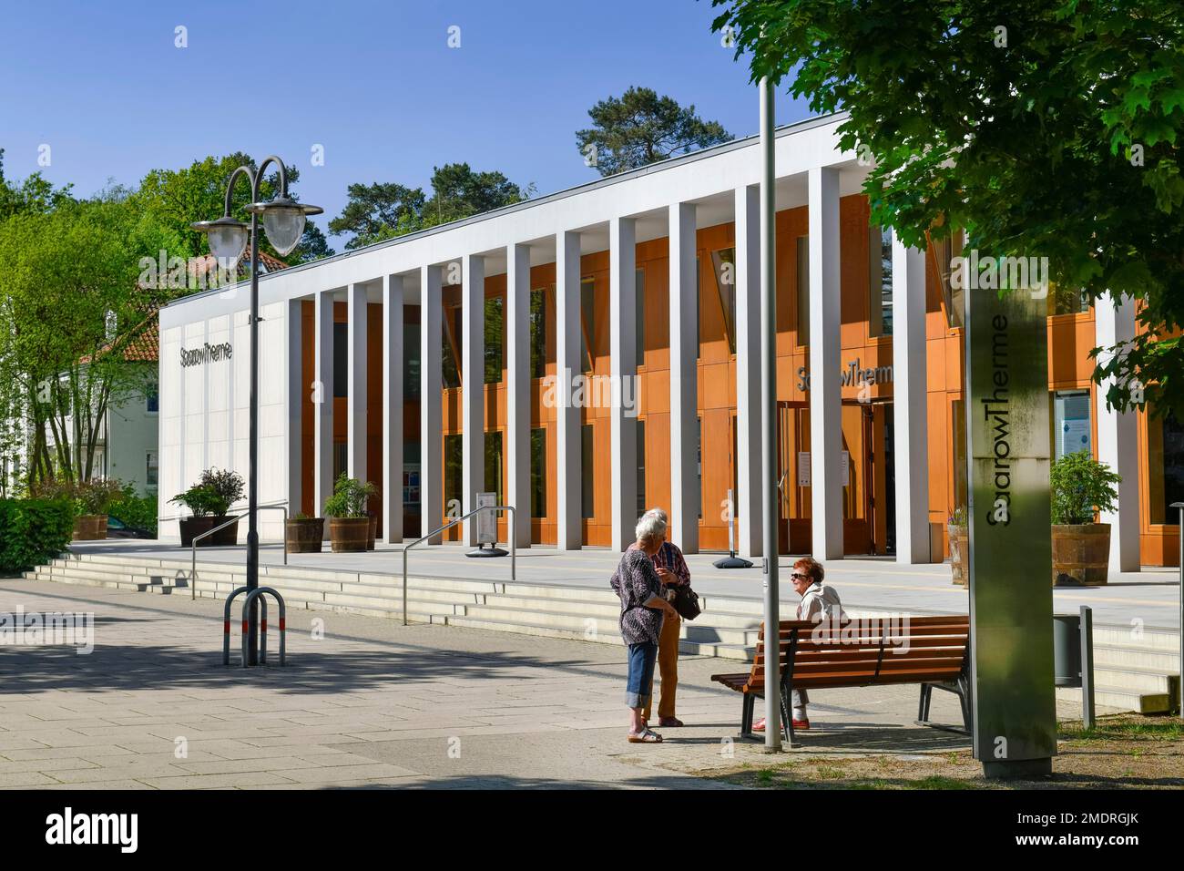 Therme, Am spa garden, Bad Saarow, Brandenburg, Germany Stock Photo - Alamy