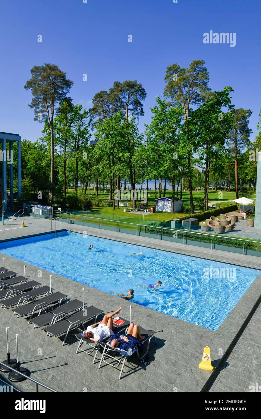 Therme, Am spa garden, Bad Saarow, Brandenburg, Germany Stock Photo - Alamy