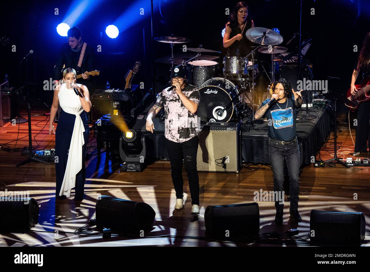 Lauren Alaina, from left, Hardy and Devin Dawson perform at the 14th ...