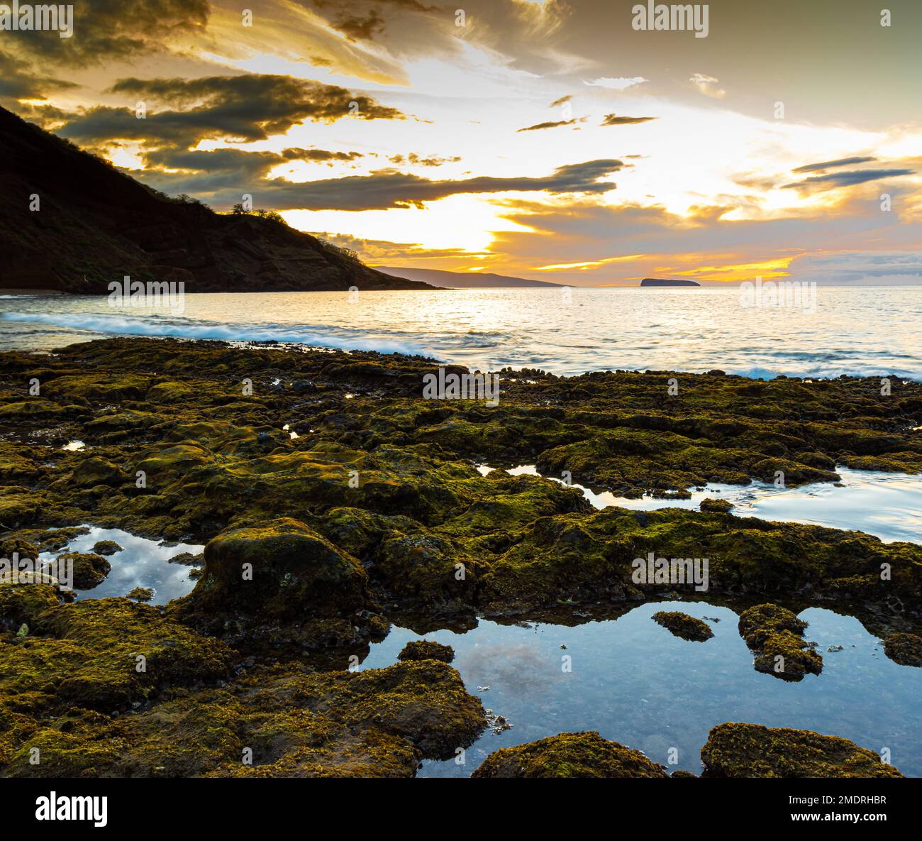 Evening Light on The Tide Pools Along Oneuli Beach , Makena State Park ...
