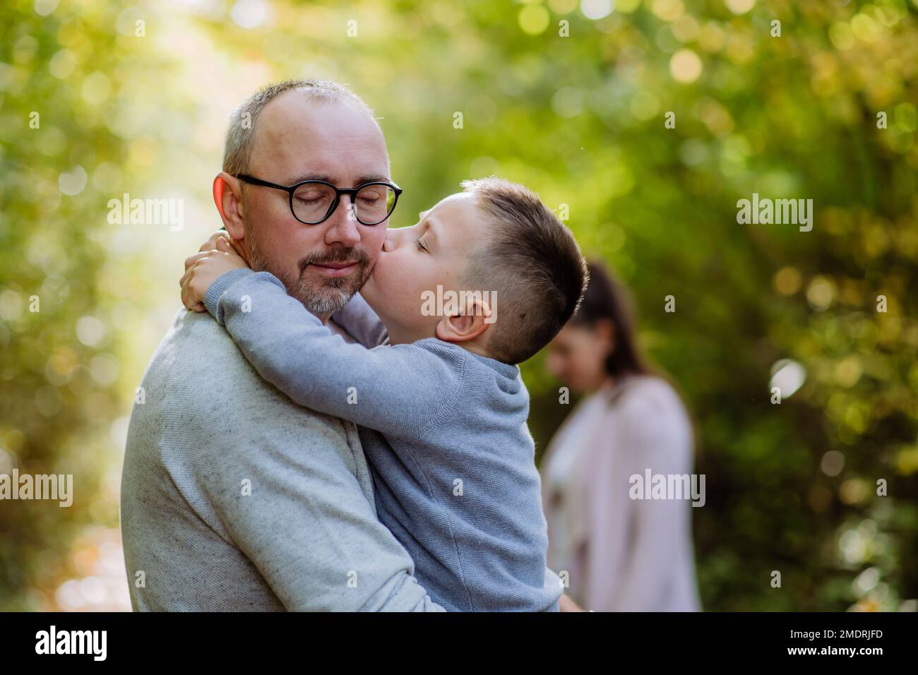 Father son enjoying joyful hi-res stock photography and images - Alamy