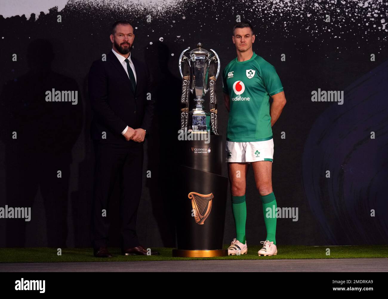 Ireland head coach Andy Farrell and captain Johnny Sexton with the ...