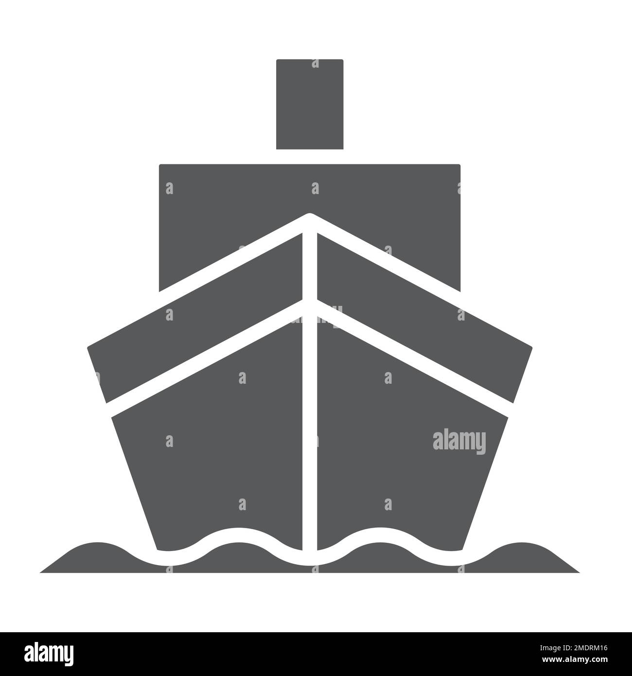 Cargo ship glyph icon, transportation and delivery, cruiser sign ...