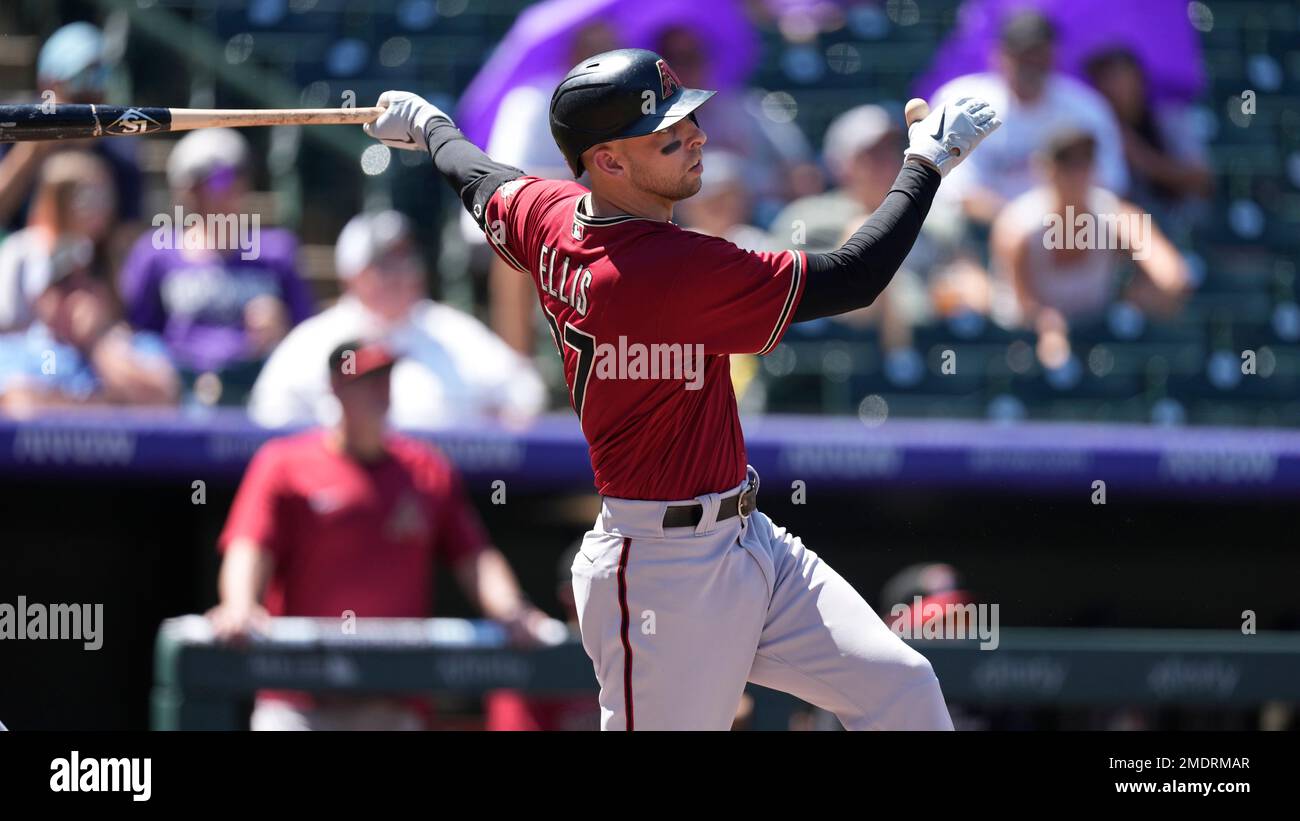 Arizona Diamondbacks third baseman Drew Ellis (27) in the second inning ...