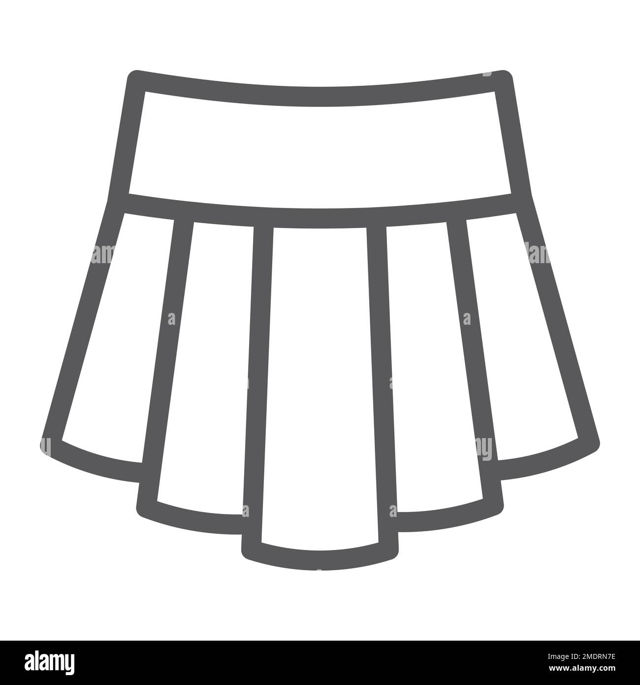 Skirt line icon, clothing and female, girl clothes sign, vector ...