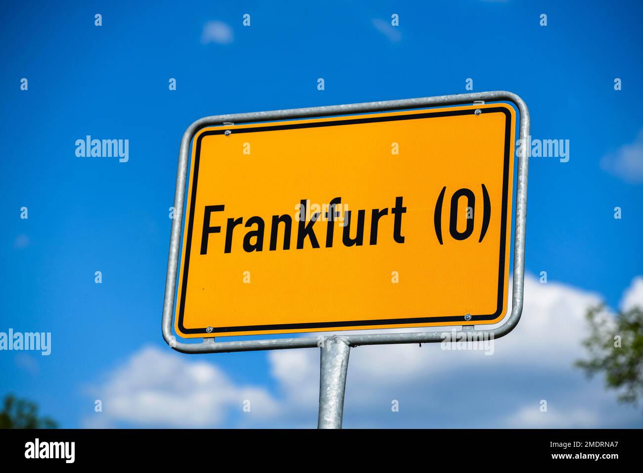 Town entrance sign, Frankfurt an der Oder, Brandenburg, Germany Stock ...