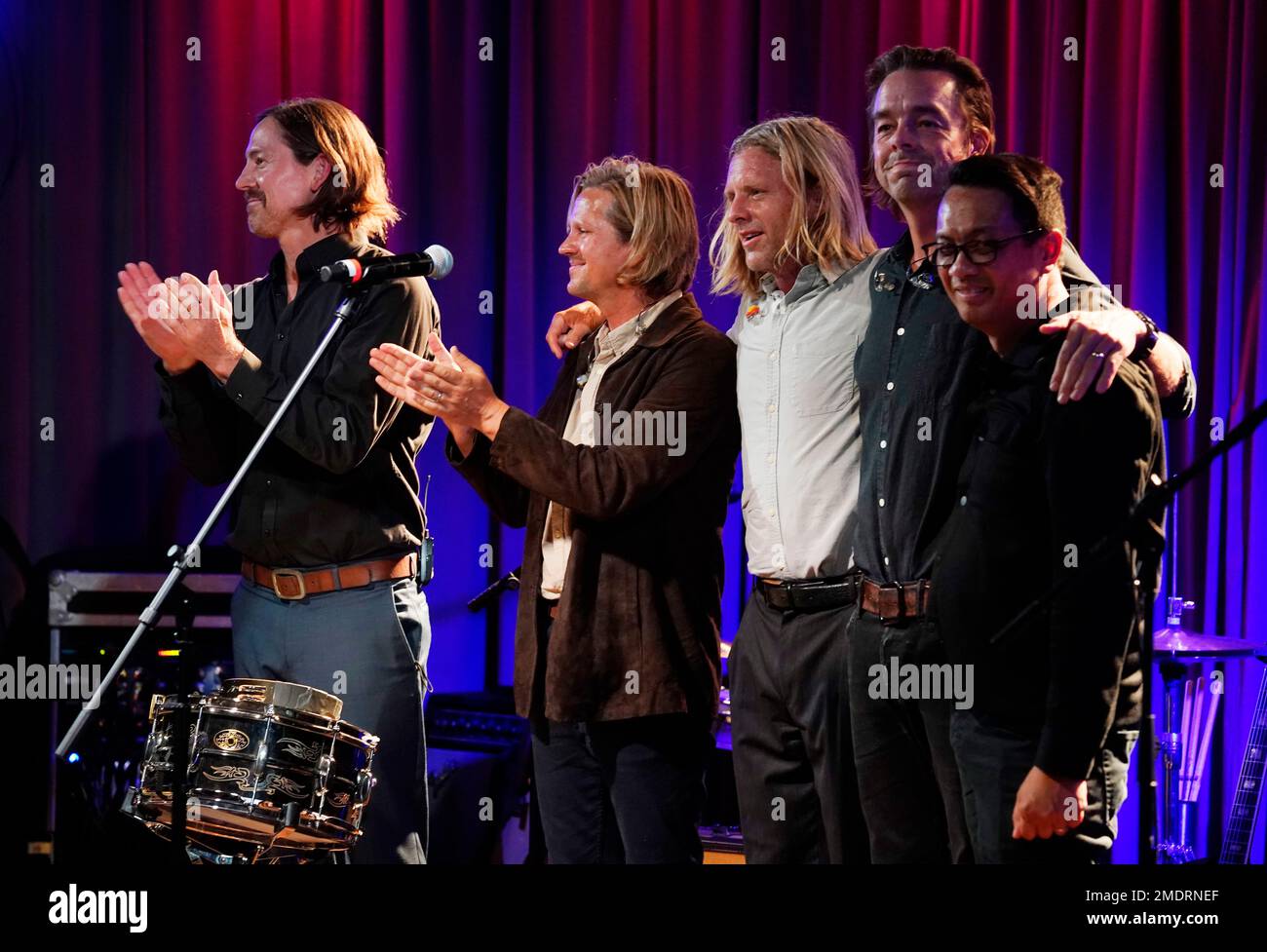 From left, Chad Butler, Tim Foreman, Jon Foreman, Drew Shirley and ...