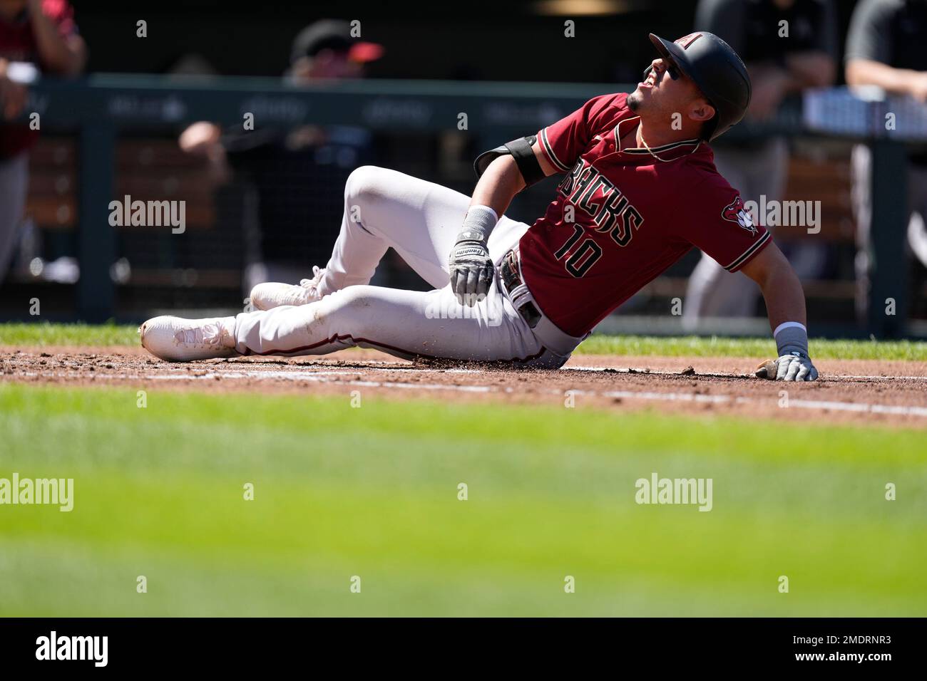 Arizona Diamondbacks third baseman Josh Rojas (10) in the second inning ...