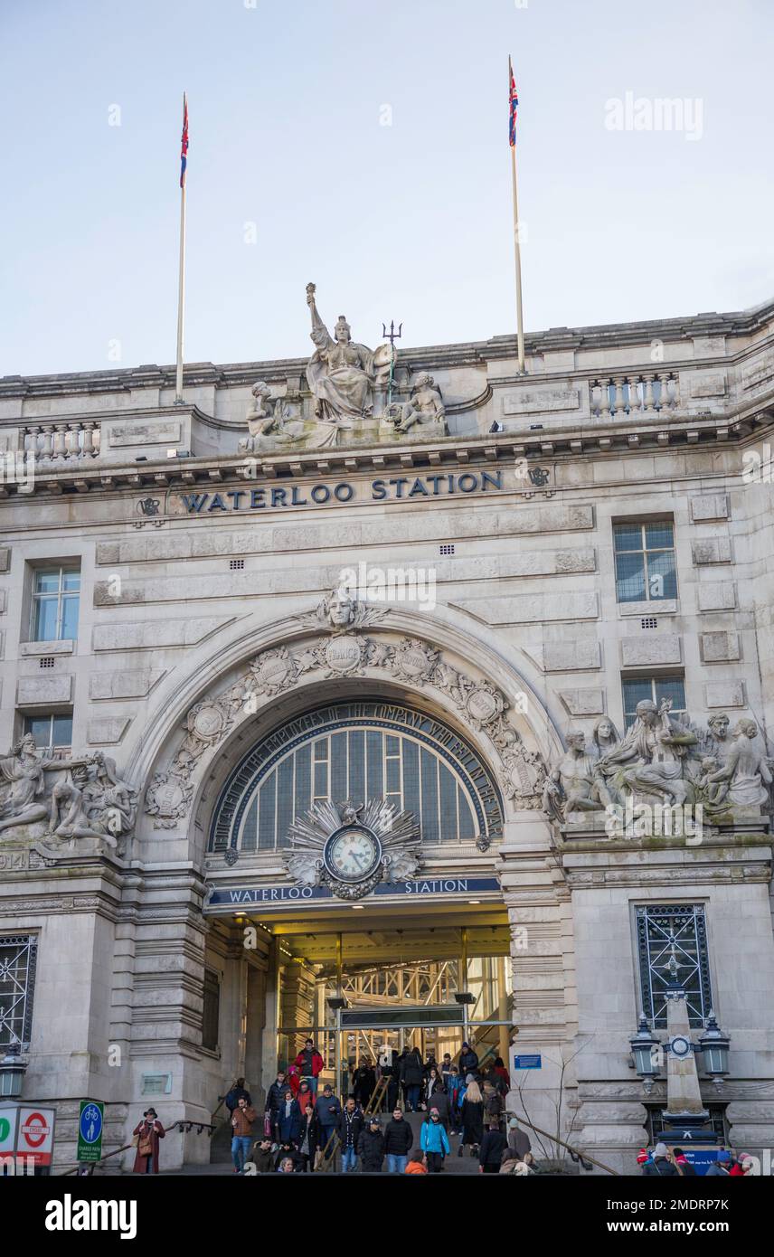 Entrance waterloo underground station hi-res stock photography and images - Alamy