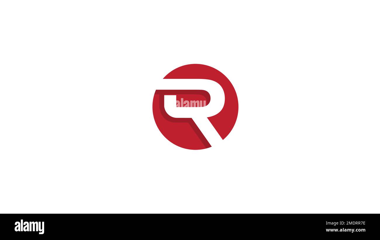 Creative Red R Letter Circle Alphabet Logo Vector Stock Vector Image ...