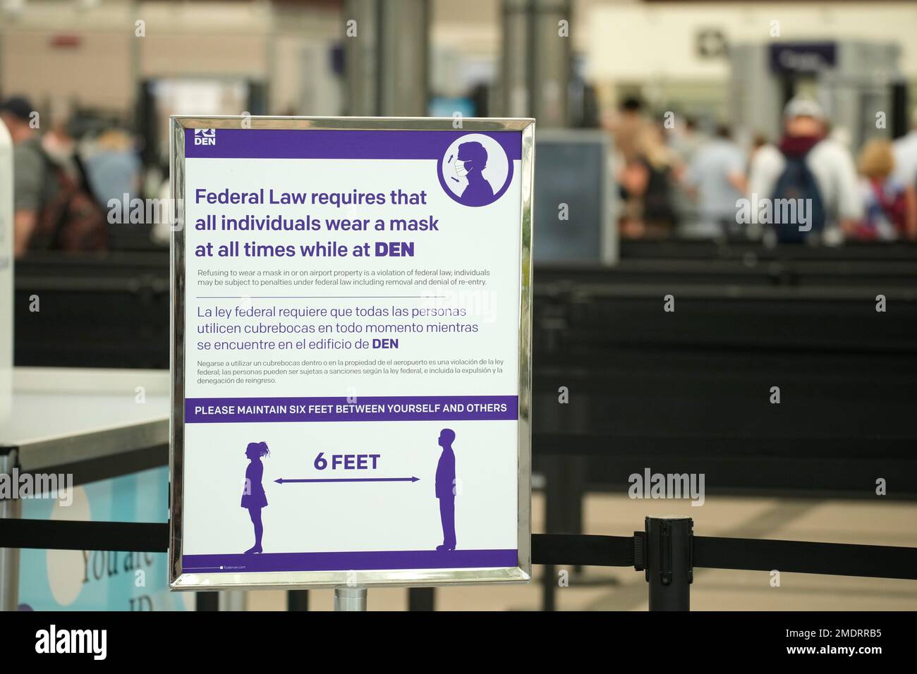 A sign outlining coronavirus restrictions stands near for the north ...