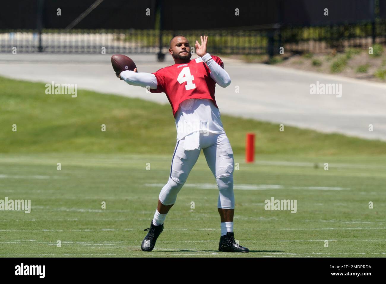 Dallas Cowboys quarterback Dak Prescott (4) tosses a pass during NFL ...