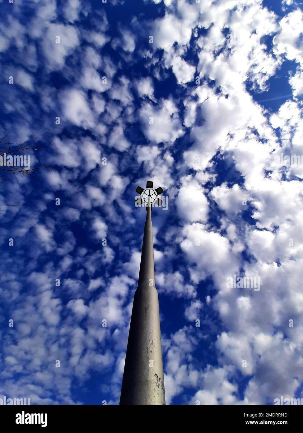 The scenic Dublin Needle against the cloudy blue sky in Dublin, Ireland ...