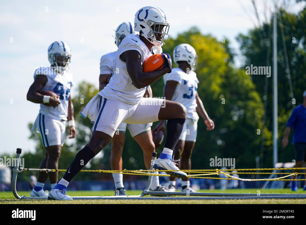 Indianapolis Colts running back Marlon Mack (25) runs a drill during ...