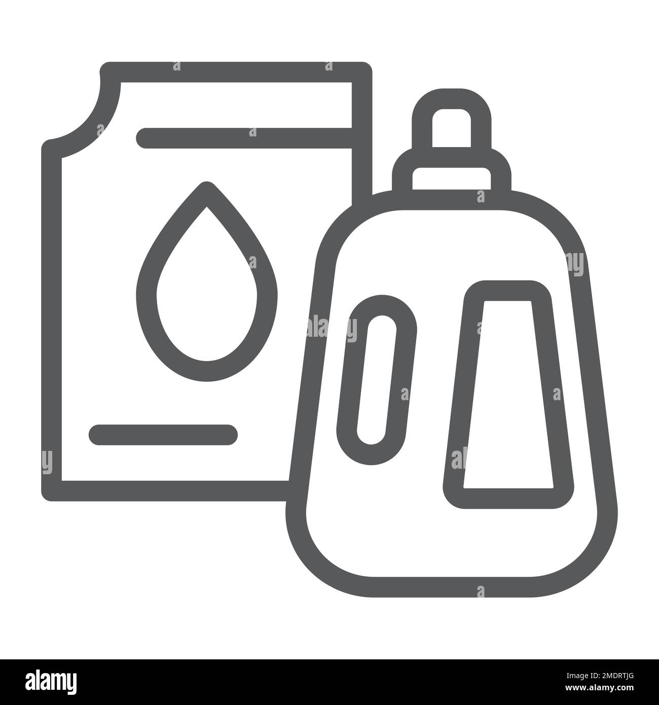 Detergent line icon, laundry and wash, jerrycan sign, vector graphics ...