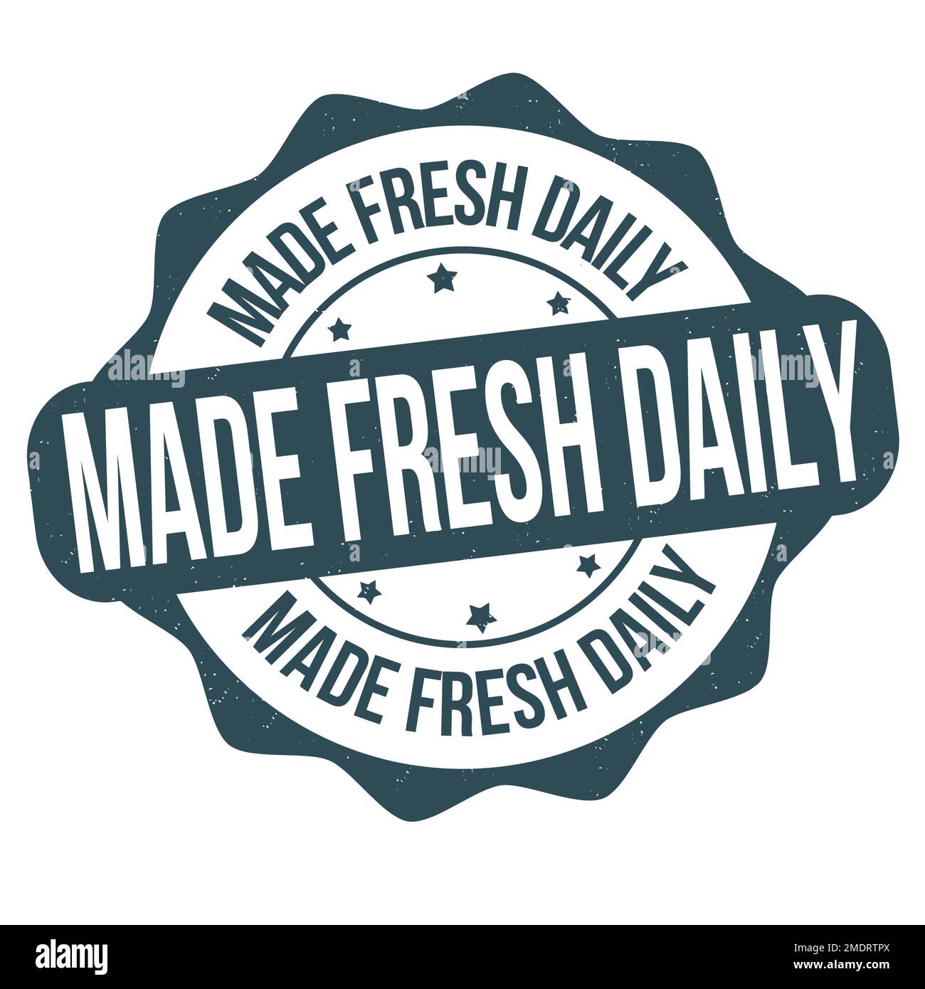 Made fresh daily grunge rubber stamp on white background, vector ...