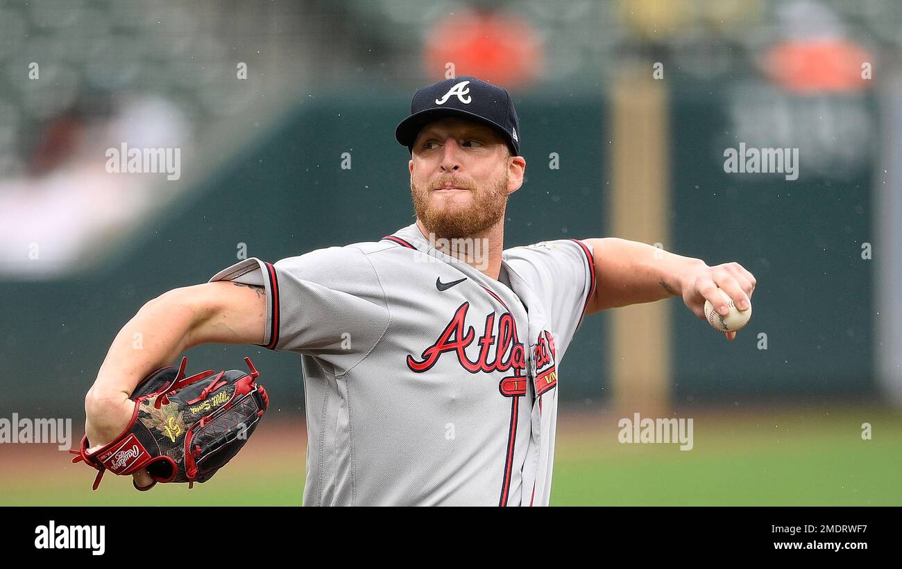 Atlanta Braves relief pitcher Will Smith delivers a pitch during a ...