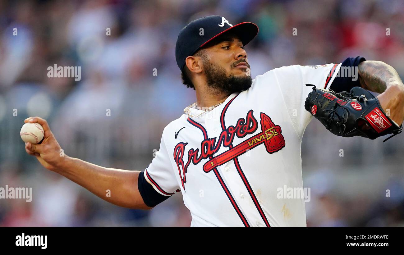 Atlanta Braves starting pitcher Huascar Ynoa (19) is shown against the ...