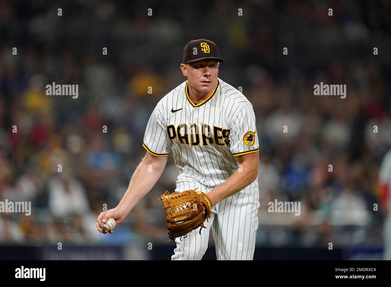 San Diego Padres relief pitcher Mark Melancon during the ninth inning ...